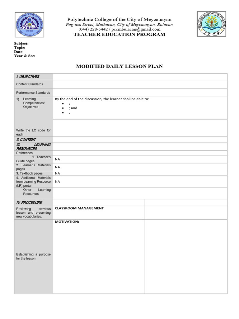 DLP Template | PDF | Learning | Teachers