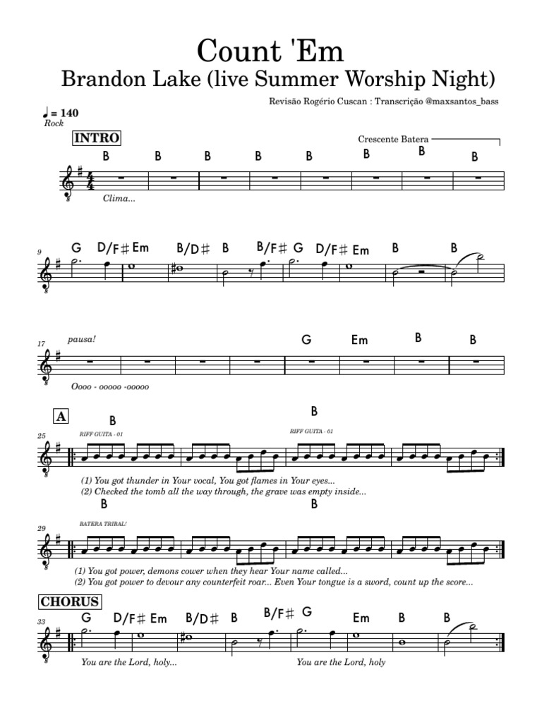 Partitura - Count 'Em | PDF