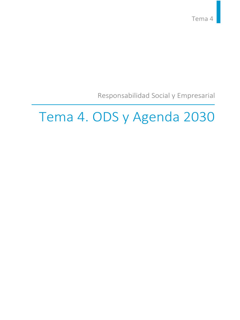 Tema 4. ODS y Agenda 2030 | PDF | Igualdad de género | Estudios de género