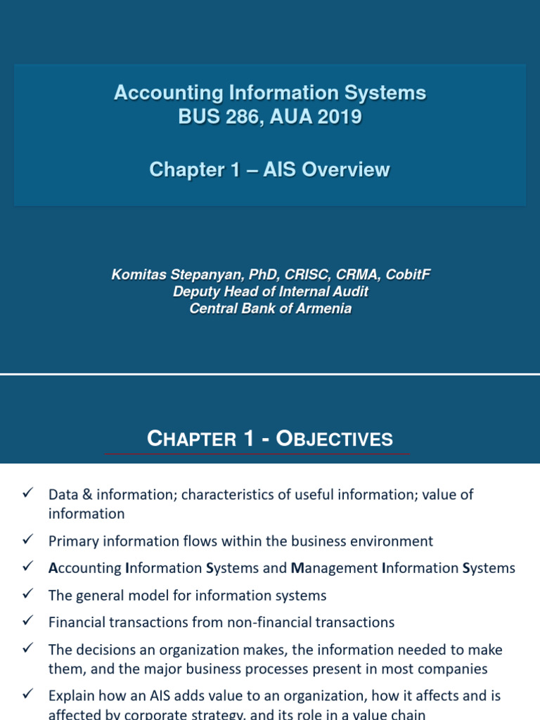 1 AIS Chapter 1 Mix | PDF | Value Chain | Audit