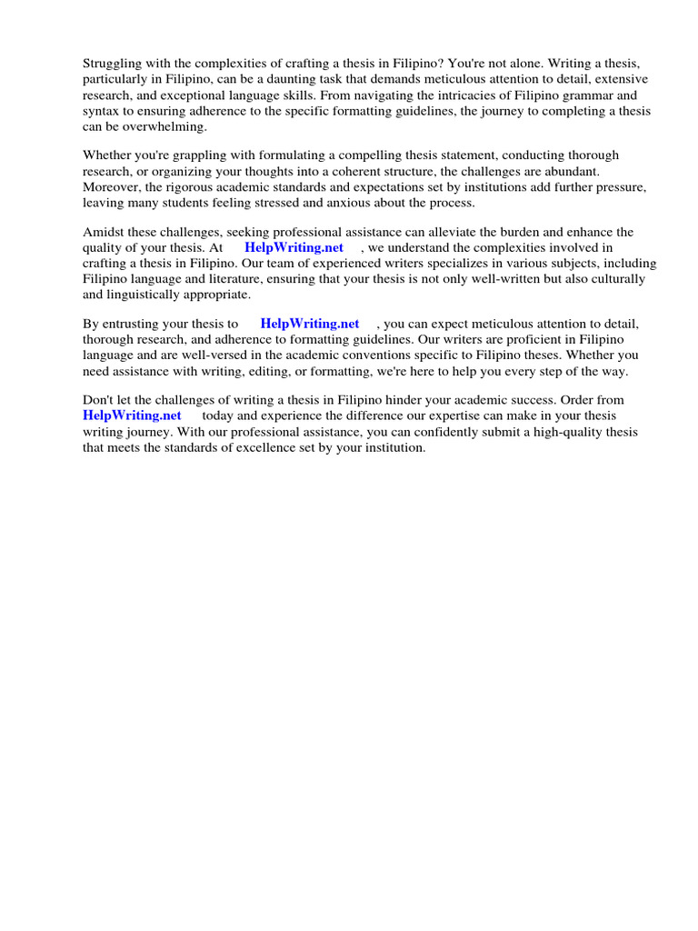 Format Thesis Sa Filipino | PDF | Tagalog Language | Science