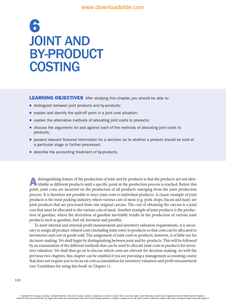 Bab 6 - Joint and By-Product Costing | PDF | Percentage | Inventory