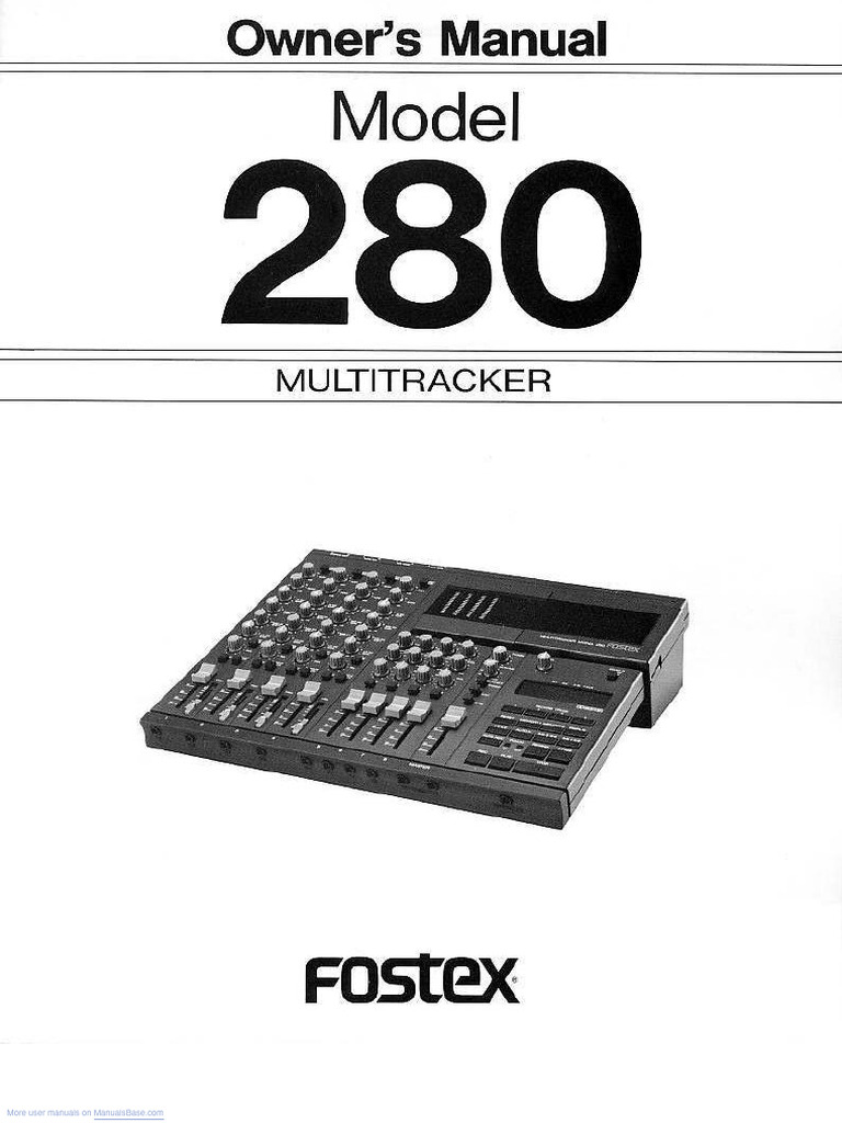 Manual Fostex 280 | PDF