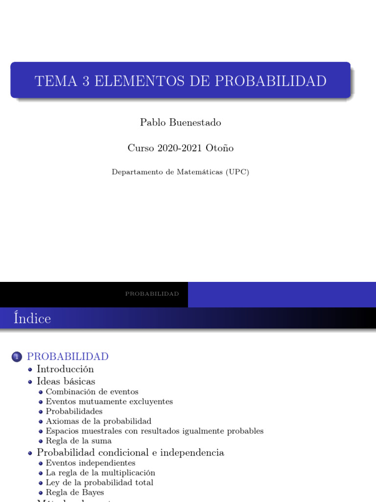 1 Introduccion Ideas Basicas | PDF | Probabilidad | Teoría de probabilidad