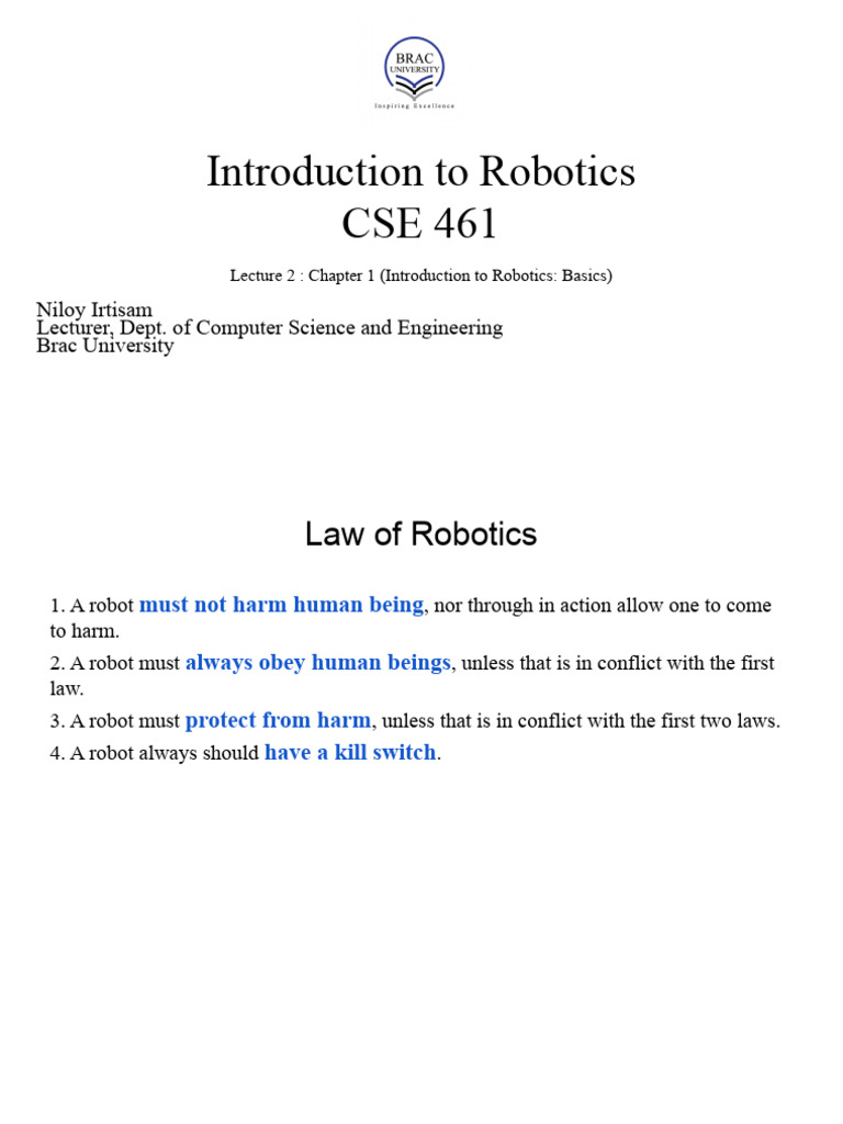CSE461 (Lecture 2) | PDF | Unmanned Aerial Vehicle | Robot