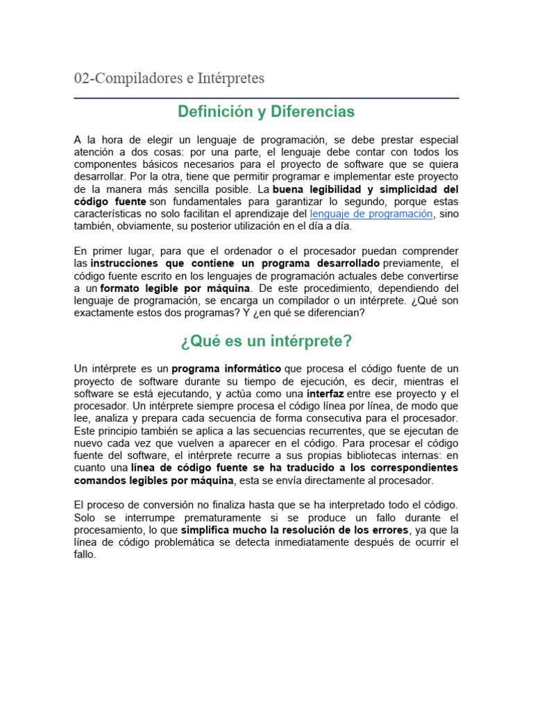 02-Compiladores e Intérpretes | PDF | Compilador | Programación