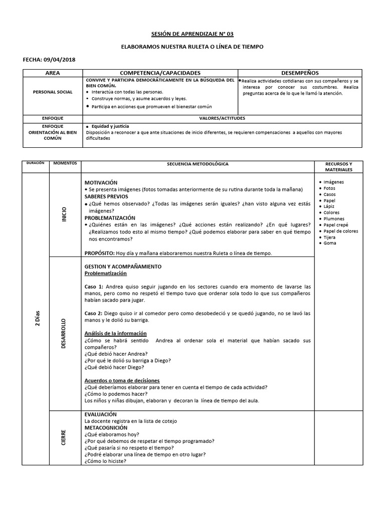 Sesion de Aprendizaje #3 | PDF | Aprendizaje | Ciencia cognitiva
