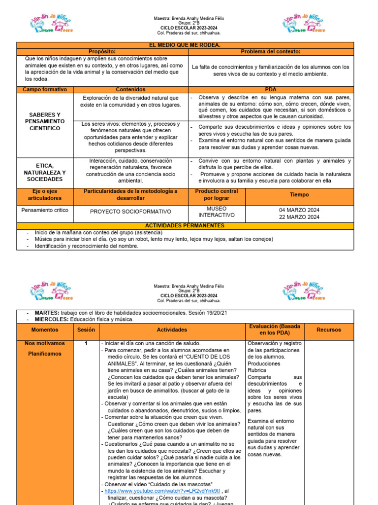 El Mundo Que Me Rodea | PDF | Aprendizaje | Evaluación