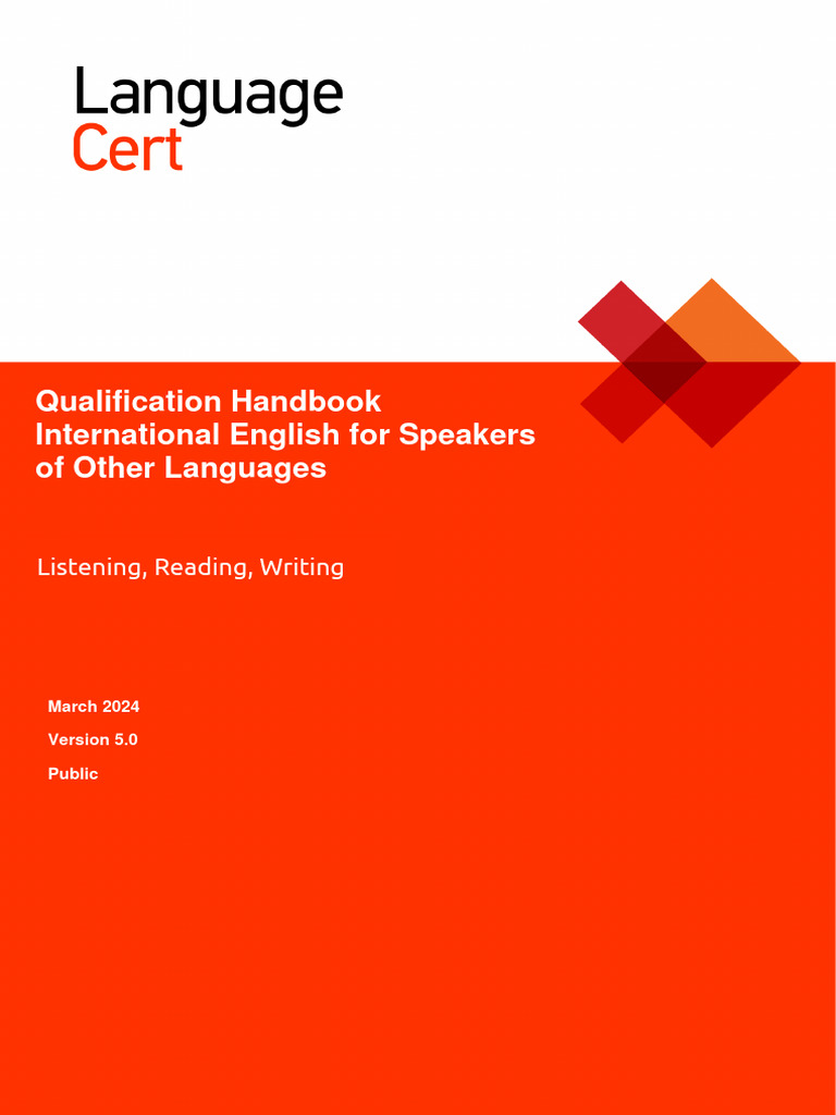 IESOL Written Qualification Handbook | PDF | English As A Second Or ...
