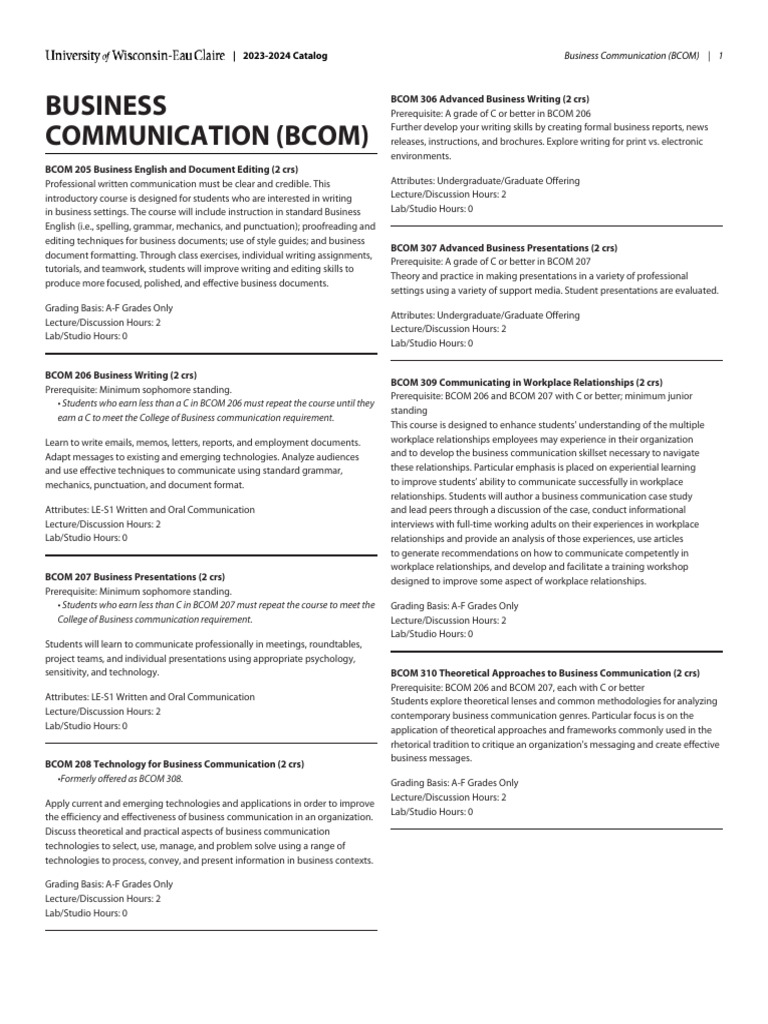 business communication | PDF | Communication | Lecture