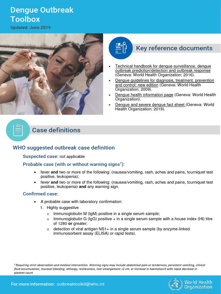 Dengue Outbreak Data Collection Toolbox - Inis 3 July 1 | PDF | Elisa ...