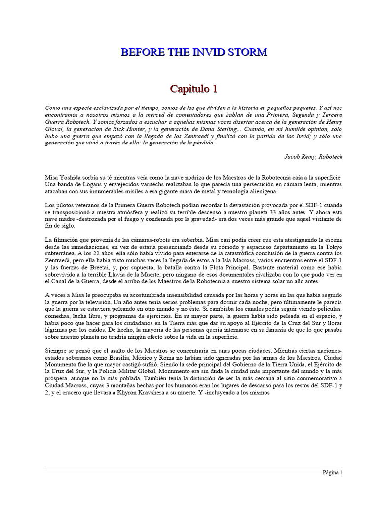 McKinney, Jack - Robotech - Libro 21 - Before the Invid Storm | PDF