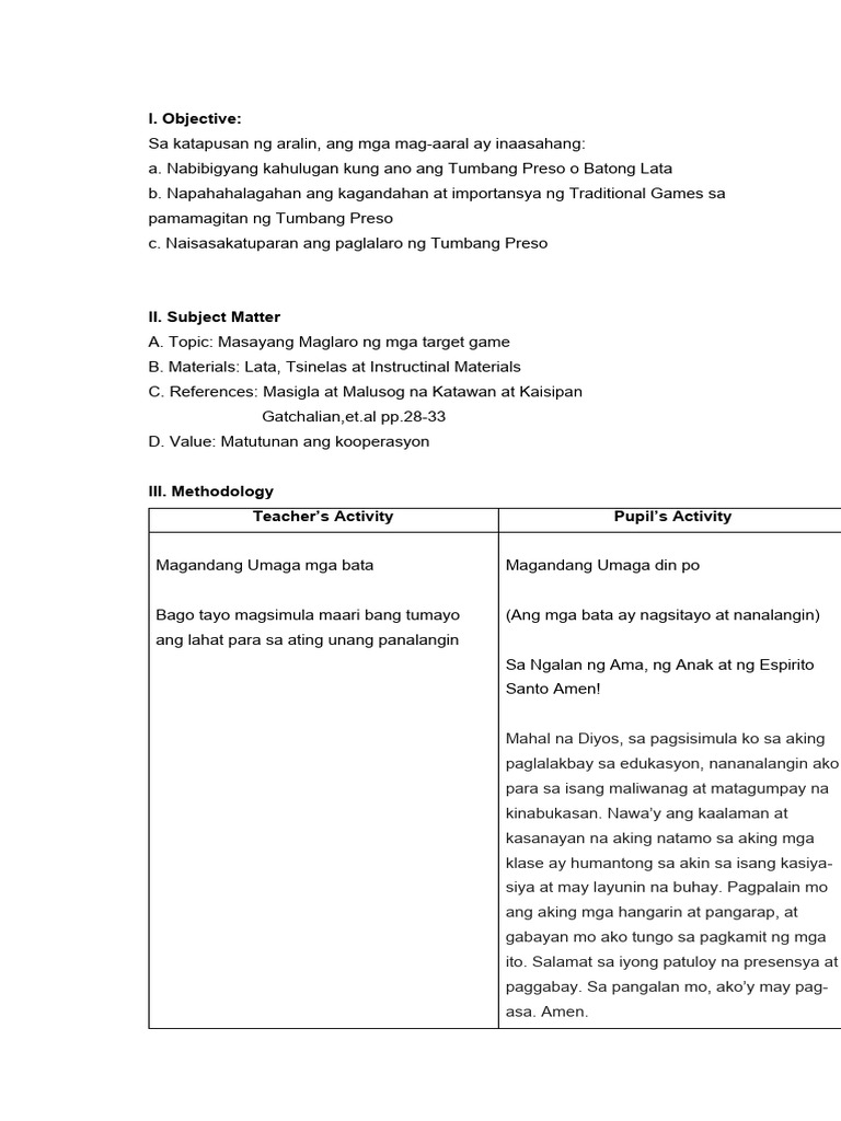 A DETAILED LESSON PLAN IN ASSESSMENT | PDF