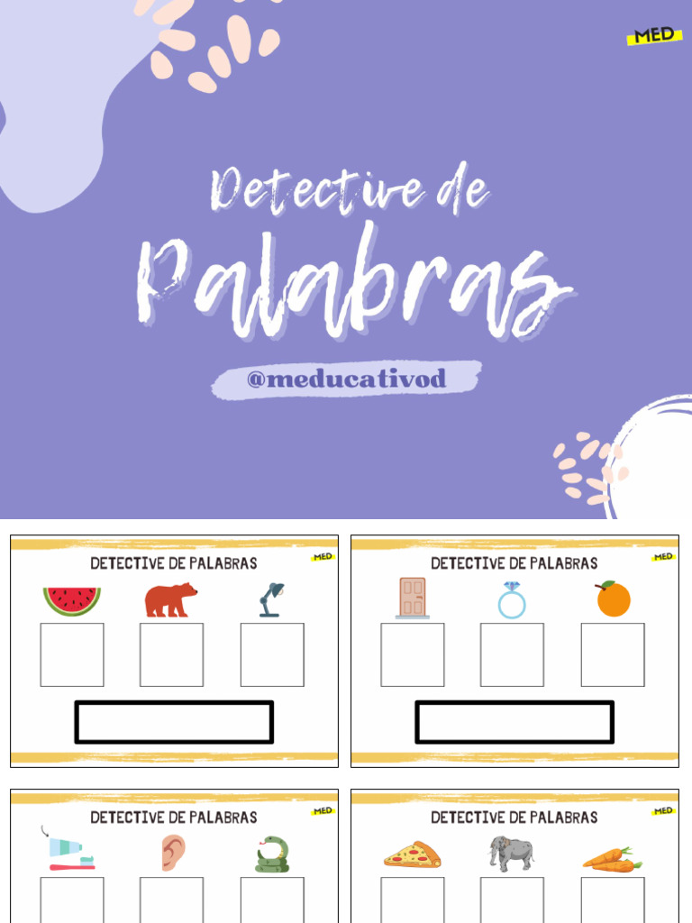 DETECTIVE DE PALABRAS | PDF