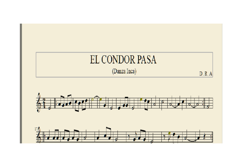 partitura_el_condor_pasa (1) | PDF