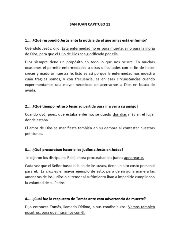 San Juan Capitulo 11 | PDF | Jesús | María, madre de Jesús
