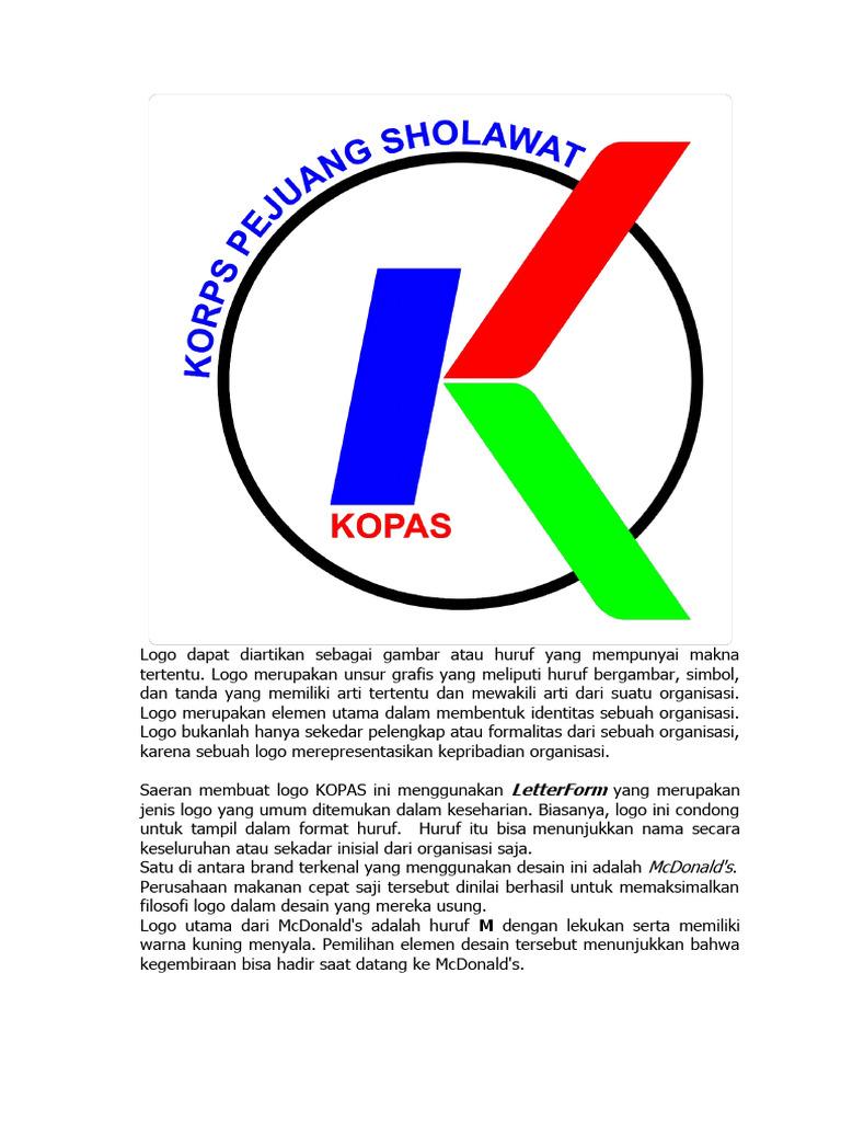 Makna dan Filosofi Logo KOPAS | PDF | Karier & Perkembangan ...