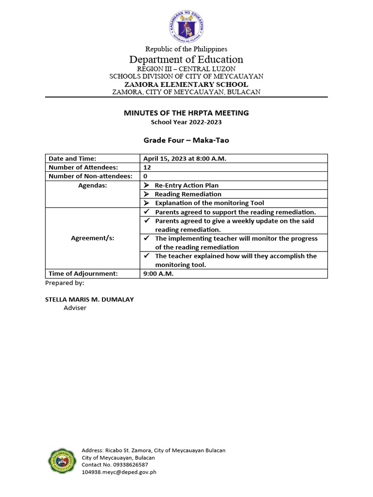 1st Pta Meeting Sept1 2022 | PDF