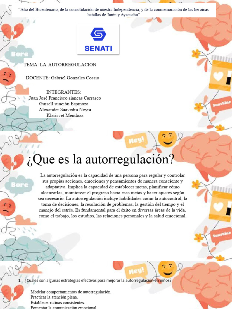 La Autorregulacion Pdf Las Emociones Inteligencia Emocional