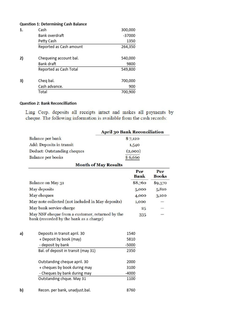 Chapter 7 Spreadsheet | PDF | Cheque | Banks