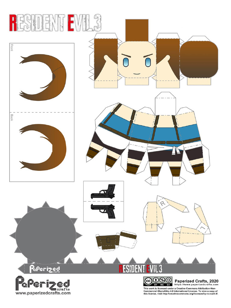 Resident Evil 3 - Jill Valentine Papercraft | PDF