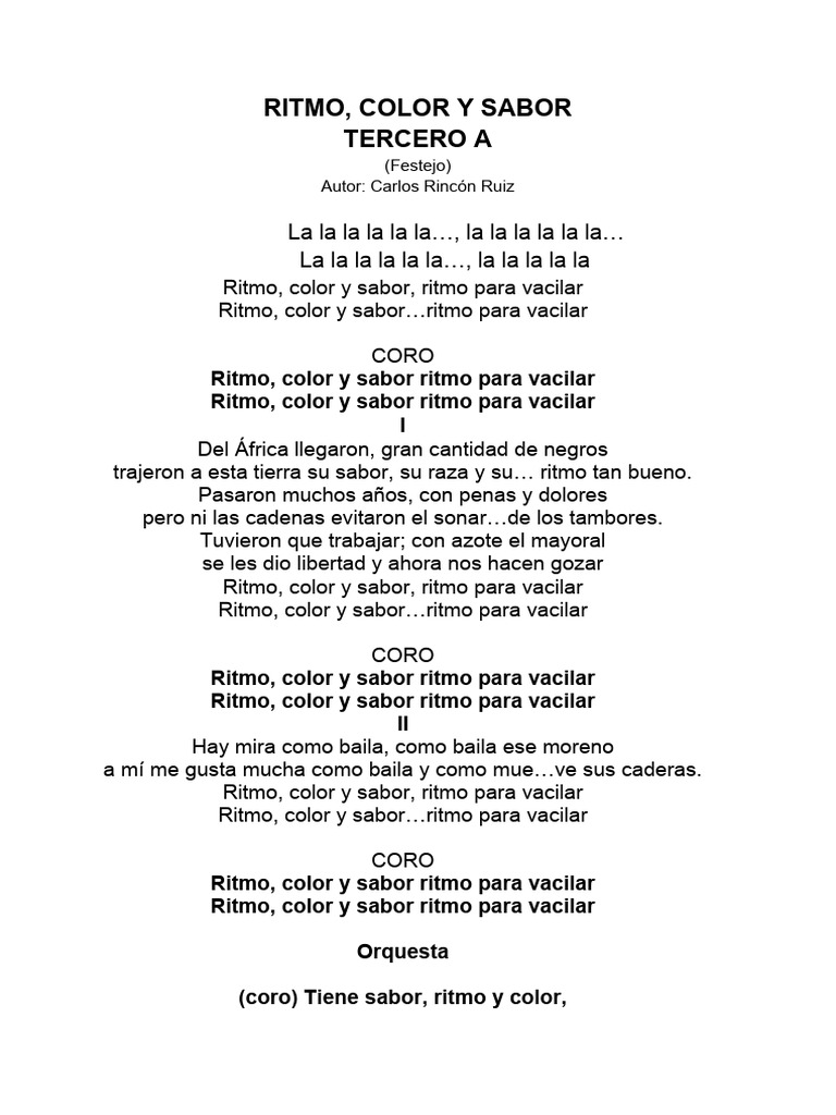 RITMO COLOR Y SABOR 3A | PDF