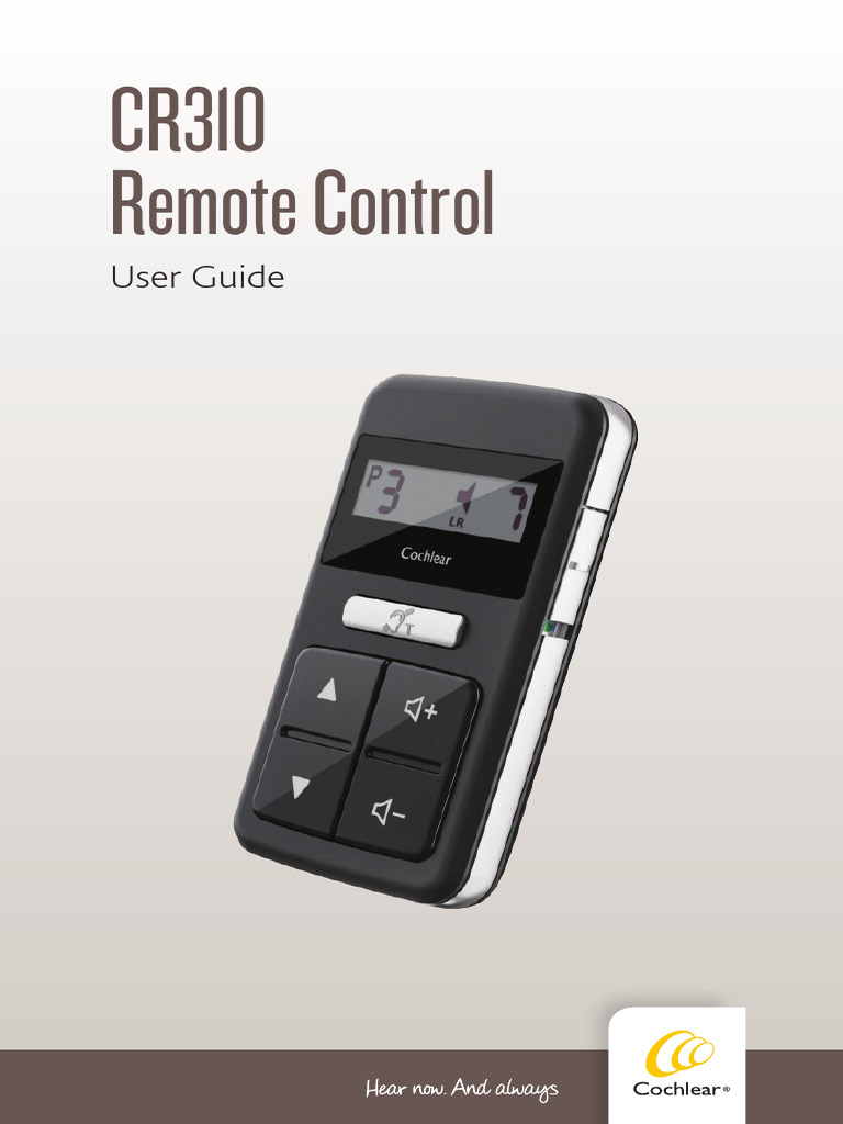 Nucleus 7 CR310 Remote Control User Guide | PDF | Hearing Aid | Radio
