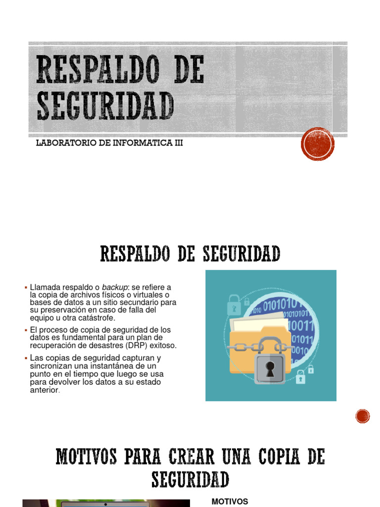 RESPALDO DE SEGURIDAD CLASE 1 PARTE 2 | PDF