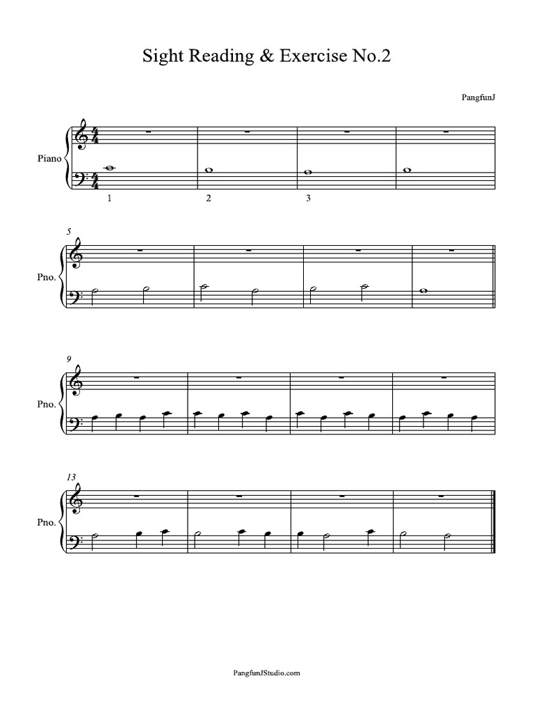 Sight Reading & Finger Exercise 02 | PDF