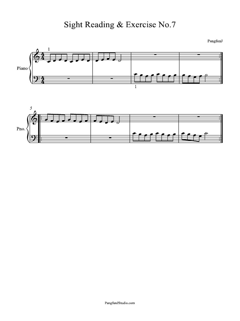 Sight Reading & Finger Exercise 07 | PDF