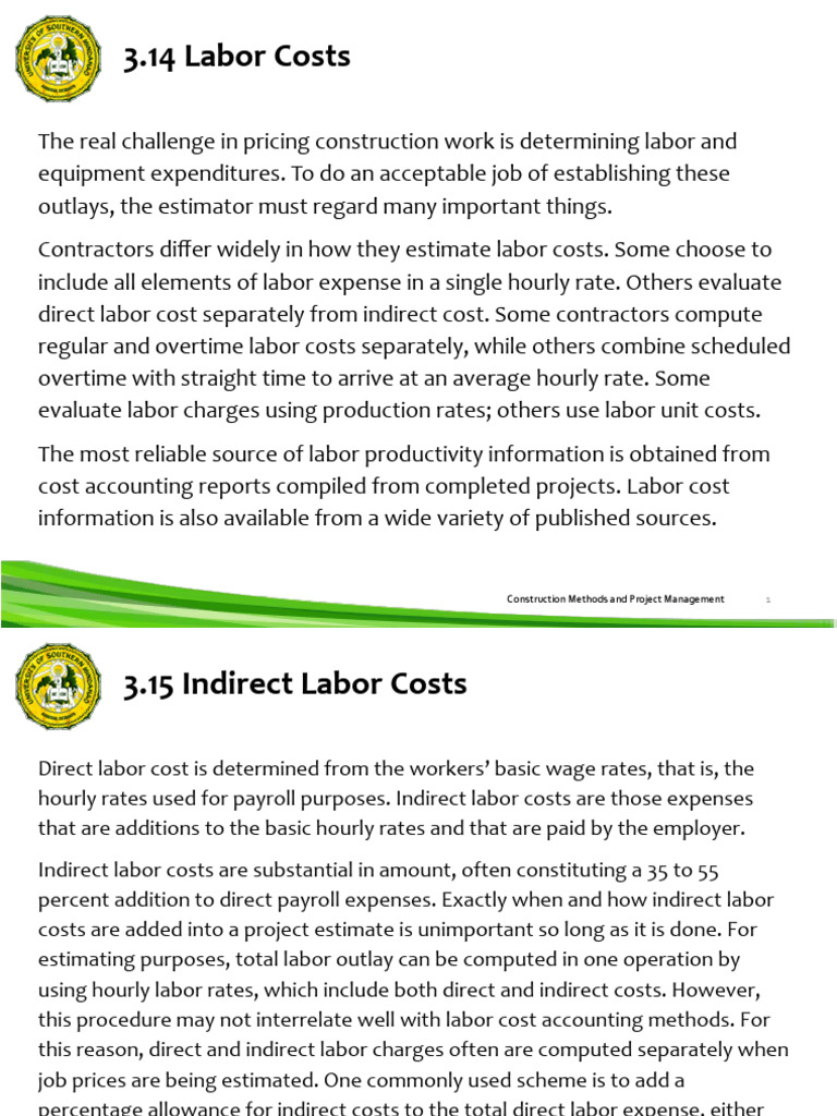 Estimating Labor and Equipment Costs | PDF | Labour Economics | Cost