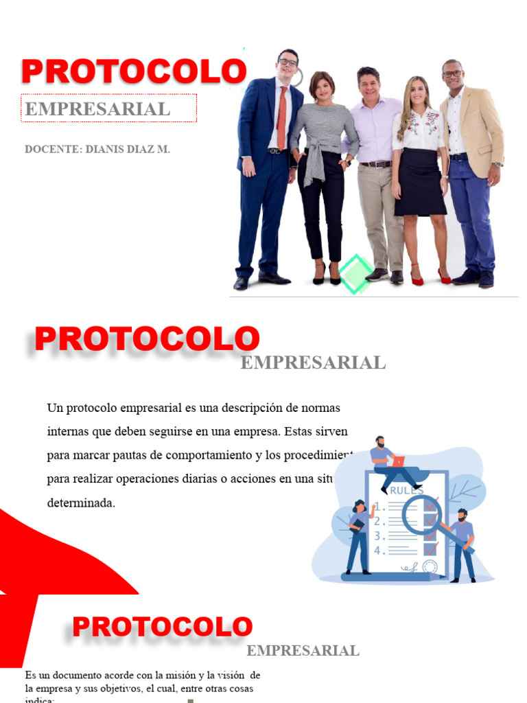 Protocolo Empresarial | PDF | Etiqueta | Comunicación humana
