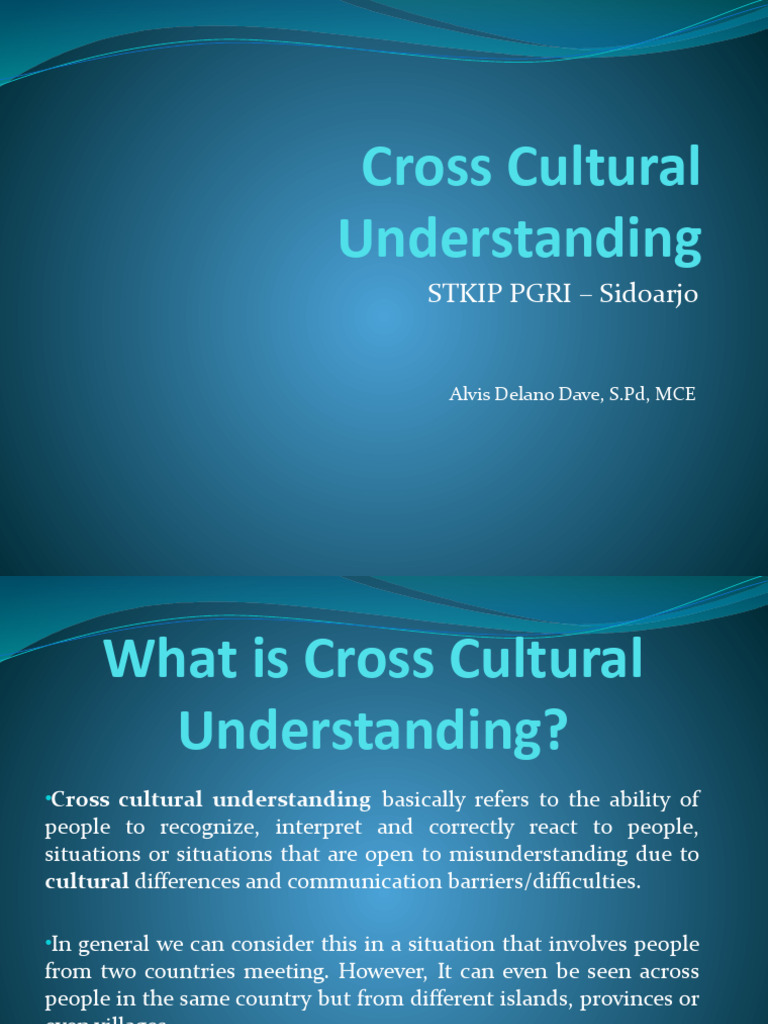 Cross Cultural Understanding Introduction Pdf Communication Cross Cultural Communication