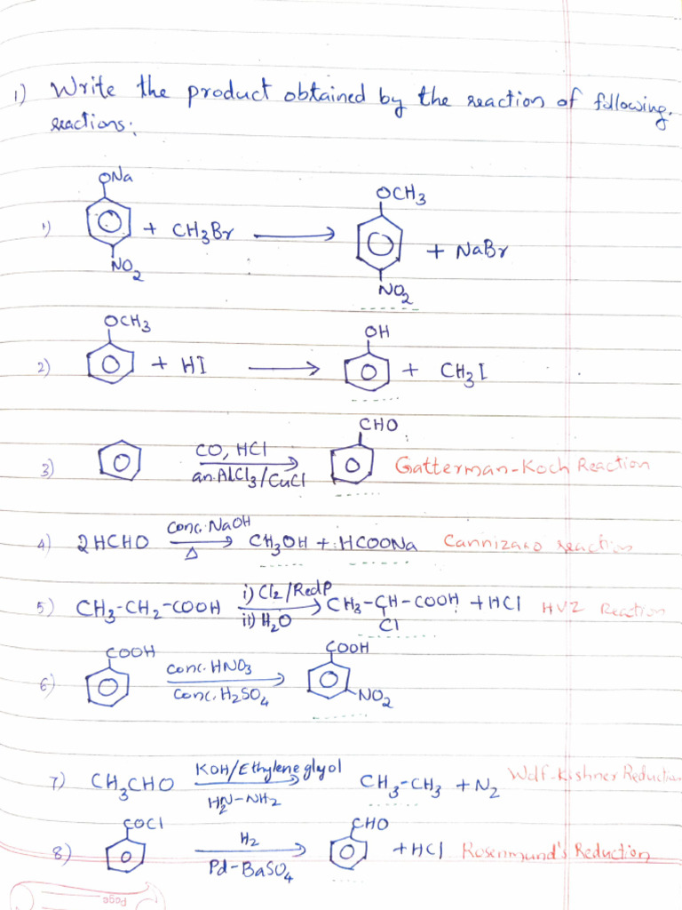 Plus 2 Organic Chemistry - Identify Products | PDF