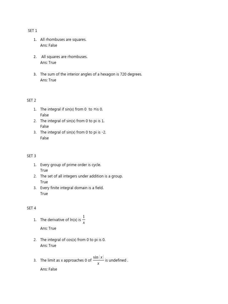 Question Bank True or False | PDF | Atoms | Chemical Bond