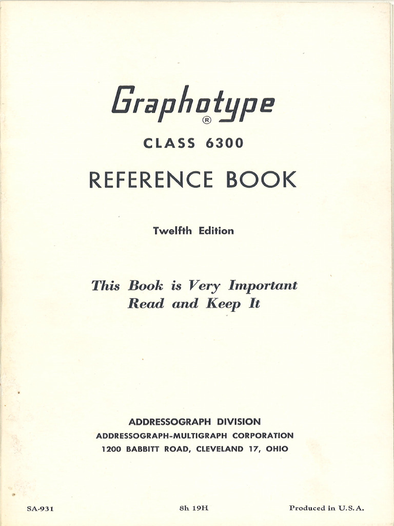 6300 Reference | PDF