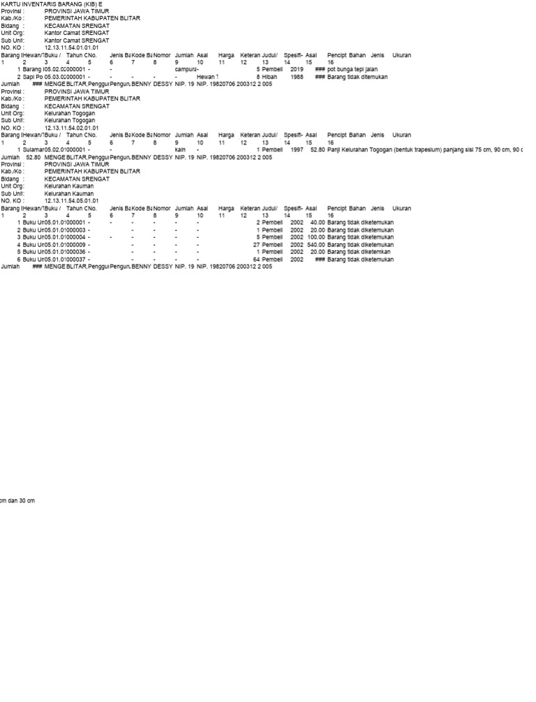 Kib A - e Barang | PDF