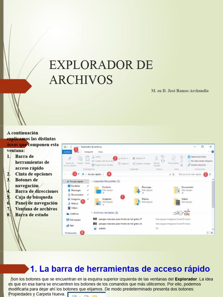 Guía del Explorador de Archivos | PDF | Archivo de computadora | Ventana (informática)
