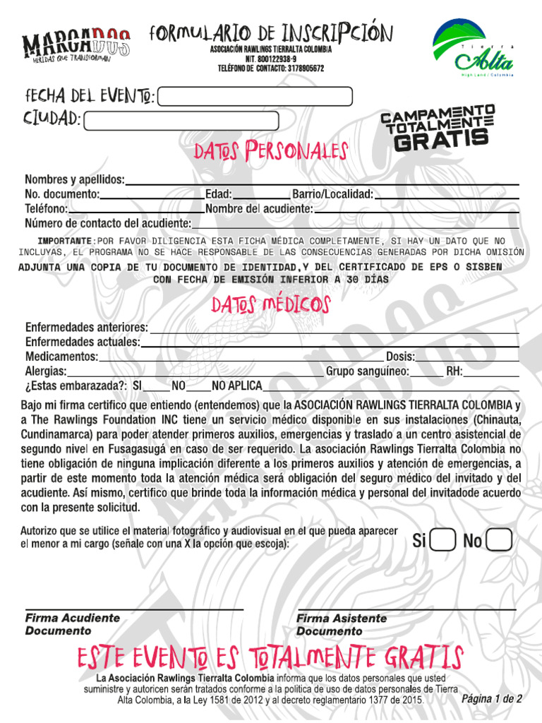 Formulario Tierra Alta | PDF