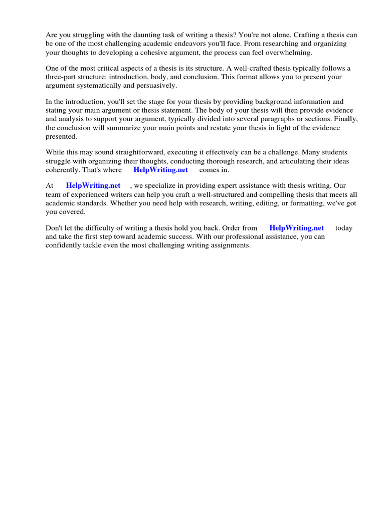 Three Part Thesis Example | PDF | Thesis | Essays