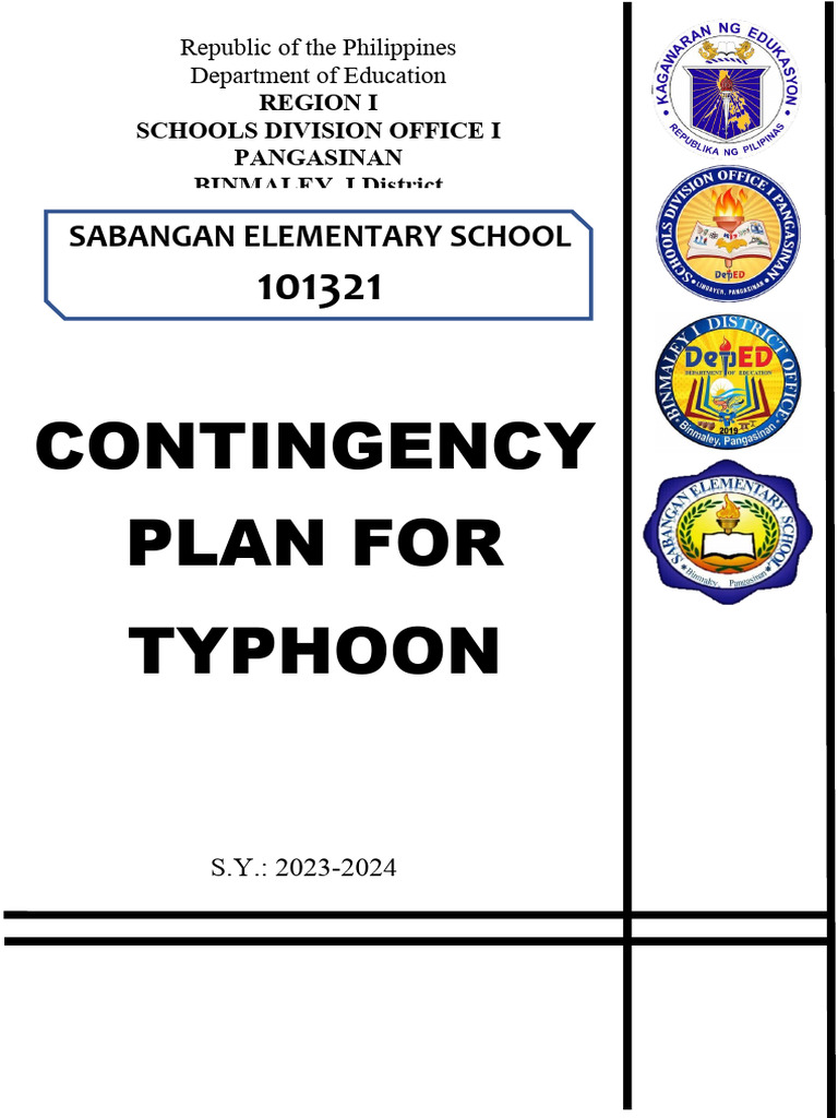 Typhoon Contingency Plan for Sabangan School | PDF | Tropical Cyclones ...