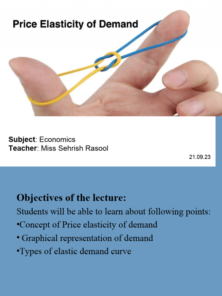 PED Lecture | PDF | Demand | Price Elasticity Of Demand PED Lecture | PDF | Demand | Price Elasticity Of Demand