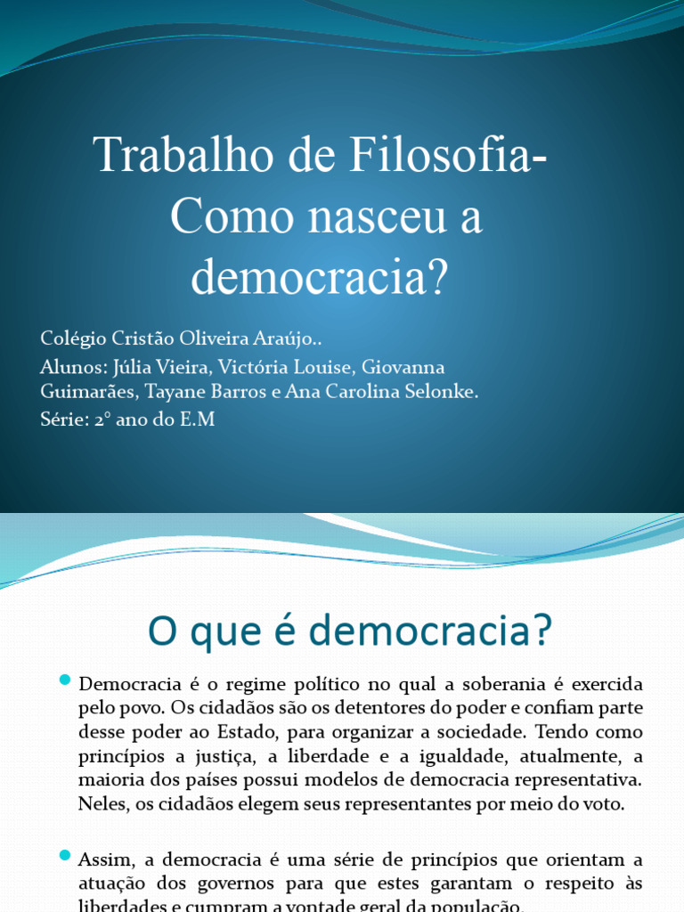 A Origem da Democracia Ateniense | PDF | Democracia | Ideologias Políticas
