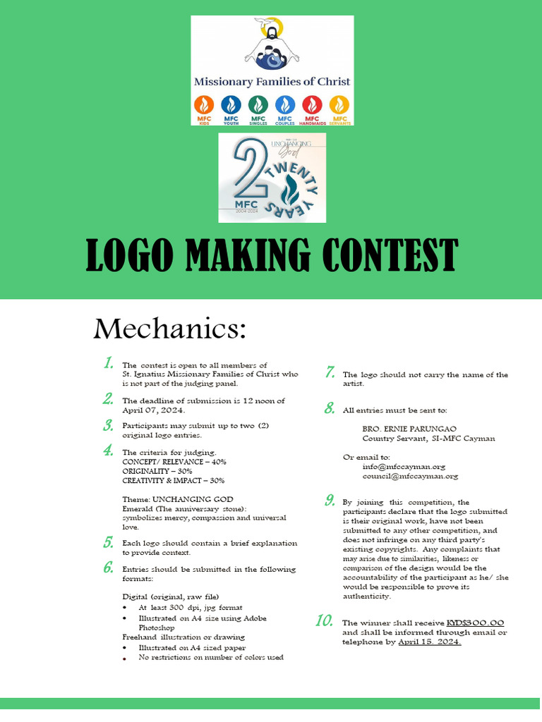 SIMFC Logo Making Contest 2024edited | PDF | Copyright Law | Monopoly ...