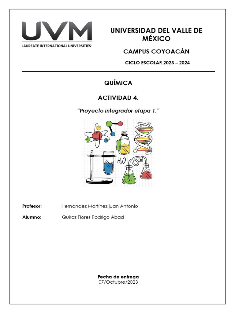 Proyecto Integrador Etapa 2quimica | PDF | Contaminación | La contaminación del aire