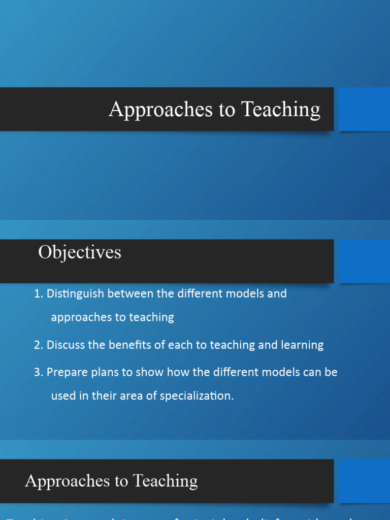 Approaches To Teaching - Updated | PDF | Deductive Reasoning | Logic
