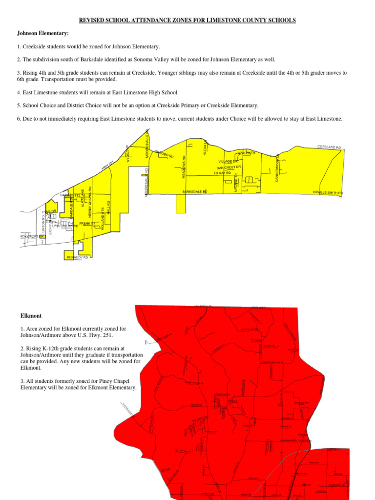 Limestone School Redistricting Plan | PDF