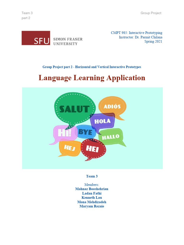 Project Part 2 | PDF | Menu (Computing) | Button (Computing)