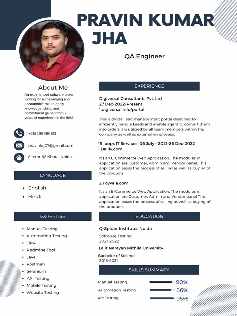 Pravin Kumar Jha Resume | PDF