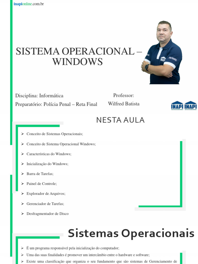 Sistema Operacional Windows - PP - Reta Final | PDF | Microsoft Windows | Sistema operacional